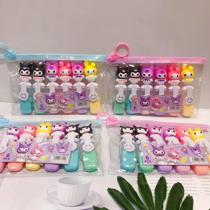 Cute mini highlighter 6-color set elementary school students children's ...