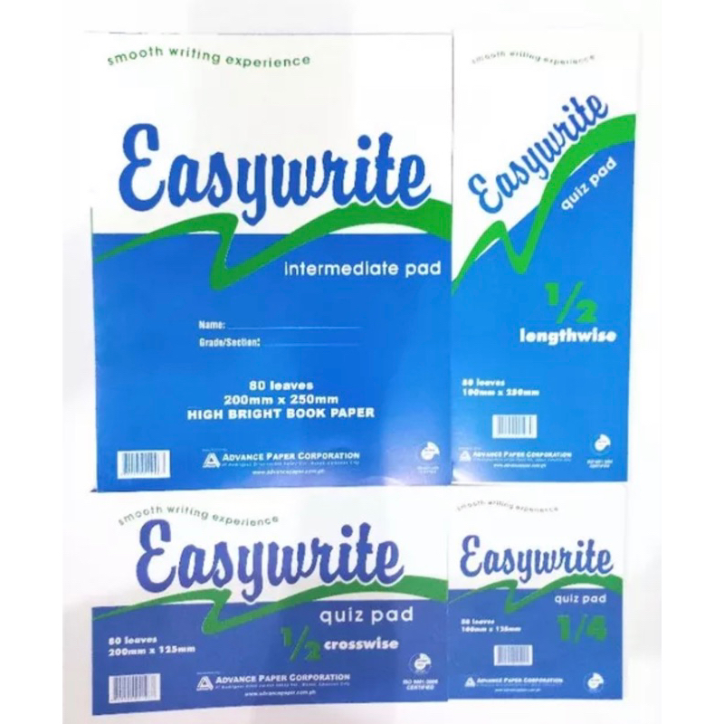 Authentic Easywrite/Mica/Smart/Victory Writing Pad Set | Shopee Philippines