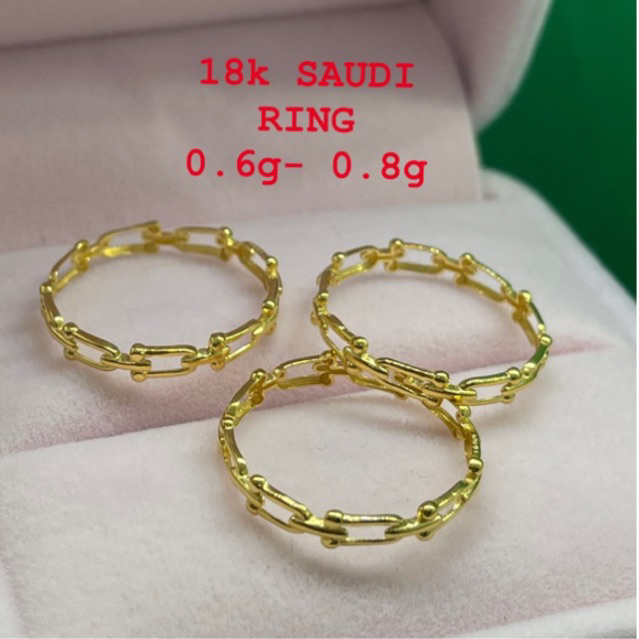 PAWNABLE 18k SAUDI GOLD HARDWARE RING | Shopee Philippines