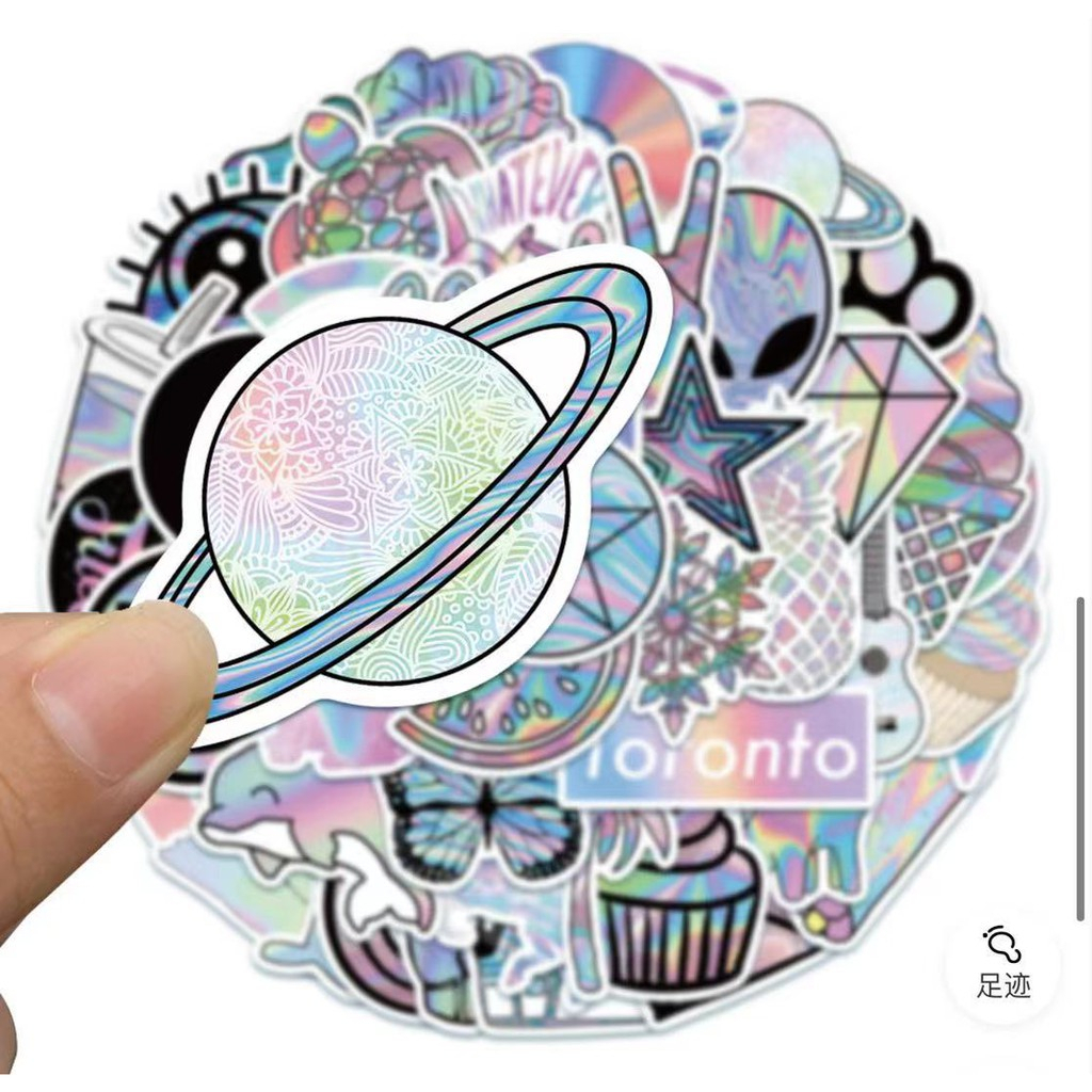 Sticker Party 50PCS Holographic Stickers Designs 3D Effects Graffiti ...