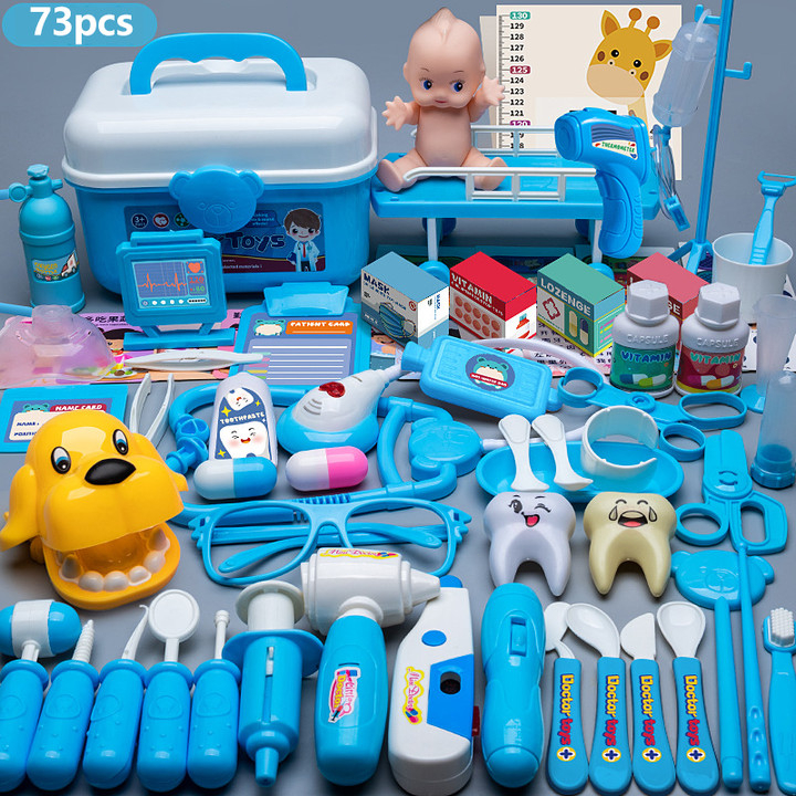 73PCS Children'S Medical Equipment Toy Box Medical Box Doctor Play ...