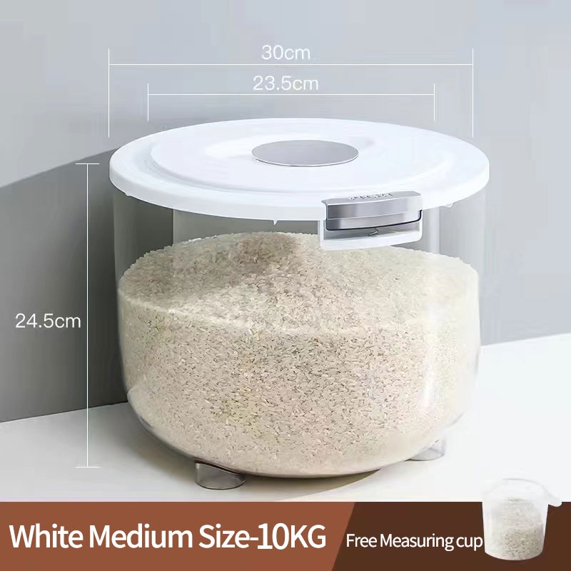 SWEET LIFE 10KG-15kg Rice Dispenser and Storage with measuring cup ...