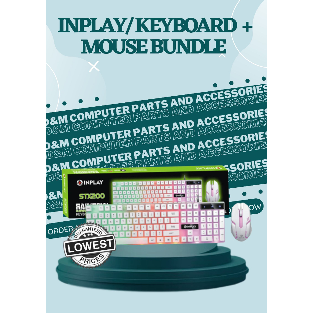 INPLAY/ Keyboard + Mouse Bundle w/rainbow backlight|Gaming keyboard ...