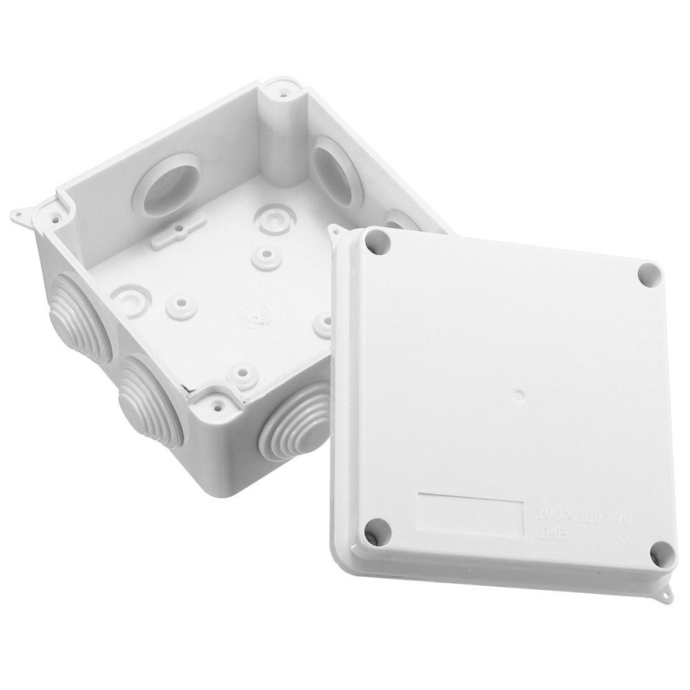 Waterproof Outdoor Electrical CCTV Enclosure Square Junction Box White ...