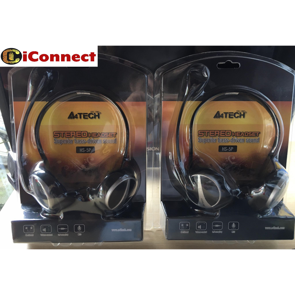 A4TECH HEADSET WITH OMNIDIRECTIONAL NOISE CANCELLING MOUSE | Shopee ...
