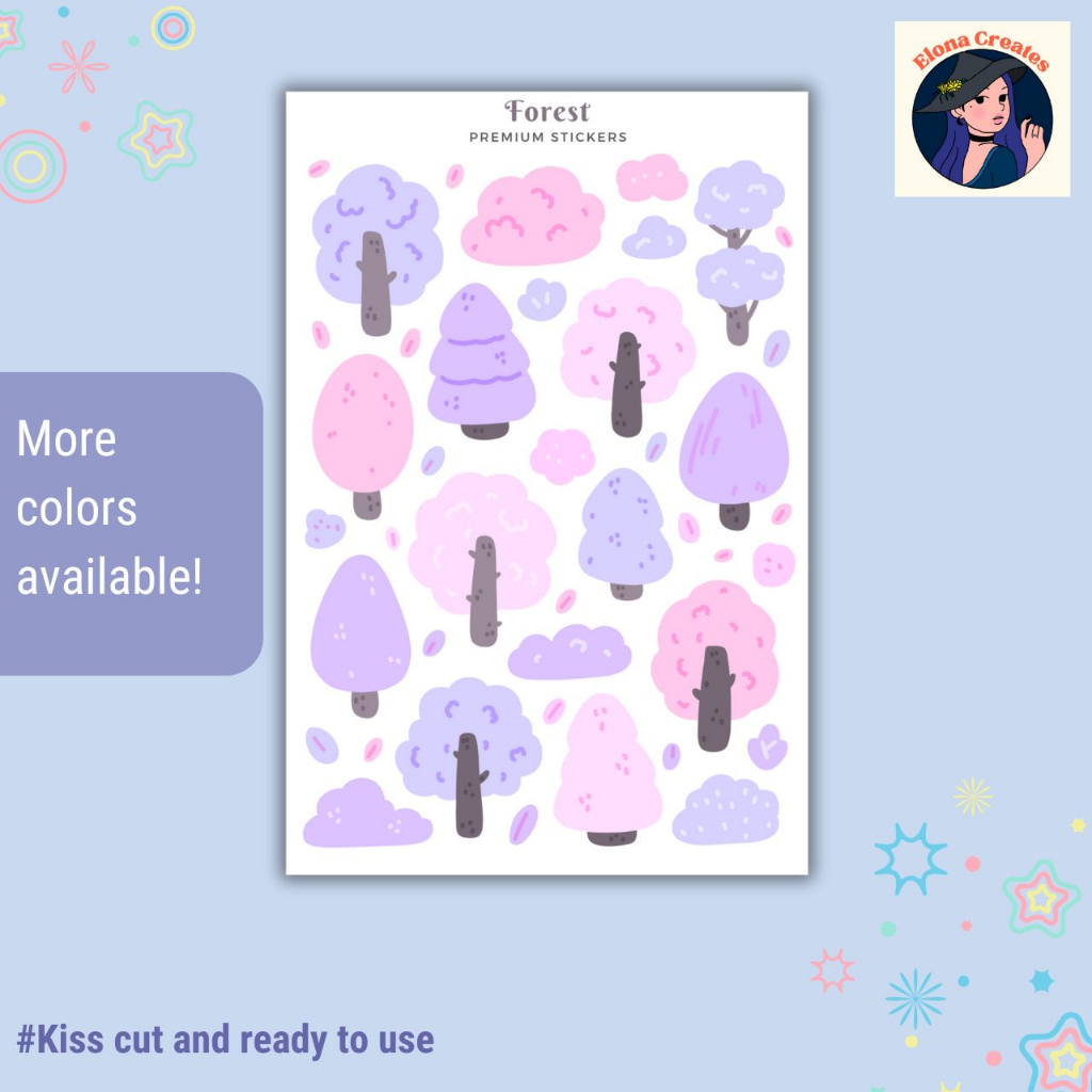 Cute Forest Deco Sticker Sheet For Planners And Journals EC-1209 ...