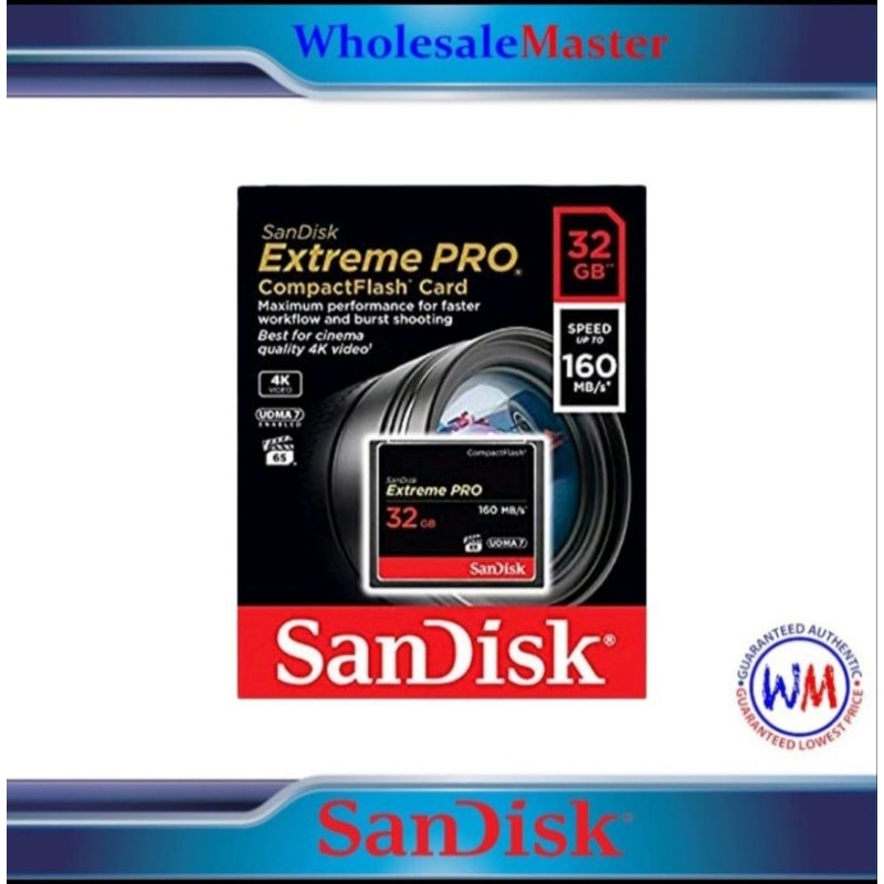 Sandisk Extreme Pro Compact Flash Card 32GB 160MB/s SDCFXPS-032G ...