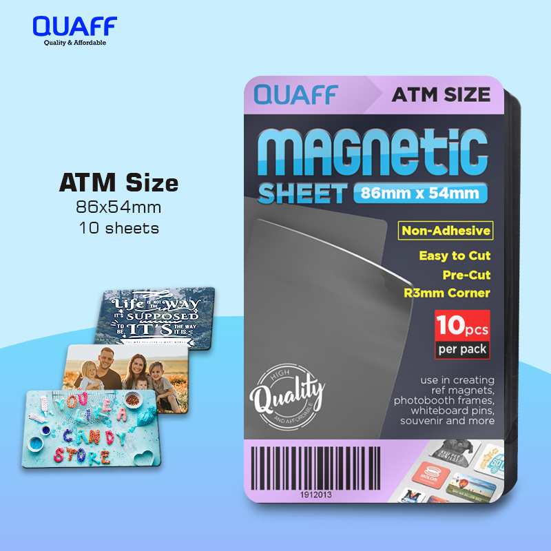 10sheets QUAFF Magnetic Sheets with Adhesive and Non- Adhesive 4R & Atm Size Ref Magnet | Shopee ...