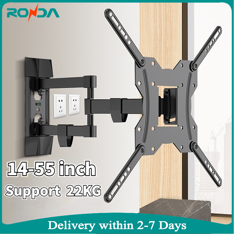 TV Wall Mount Bracket for 14 to 55 inch LCD/LED TV Retractable ...