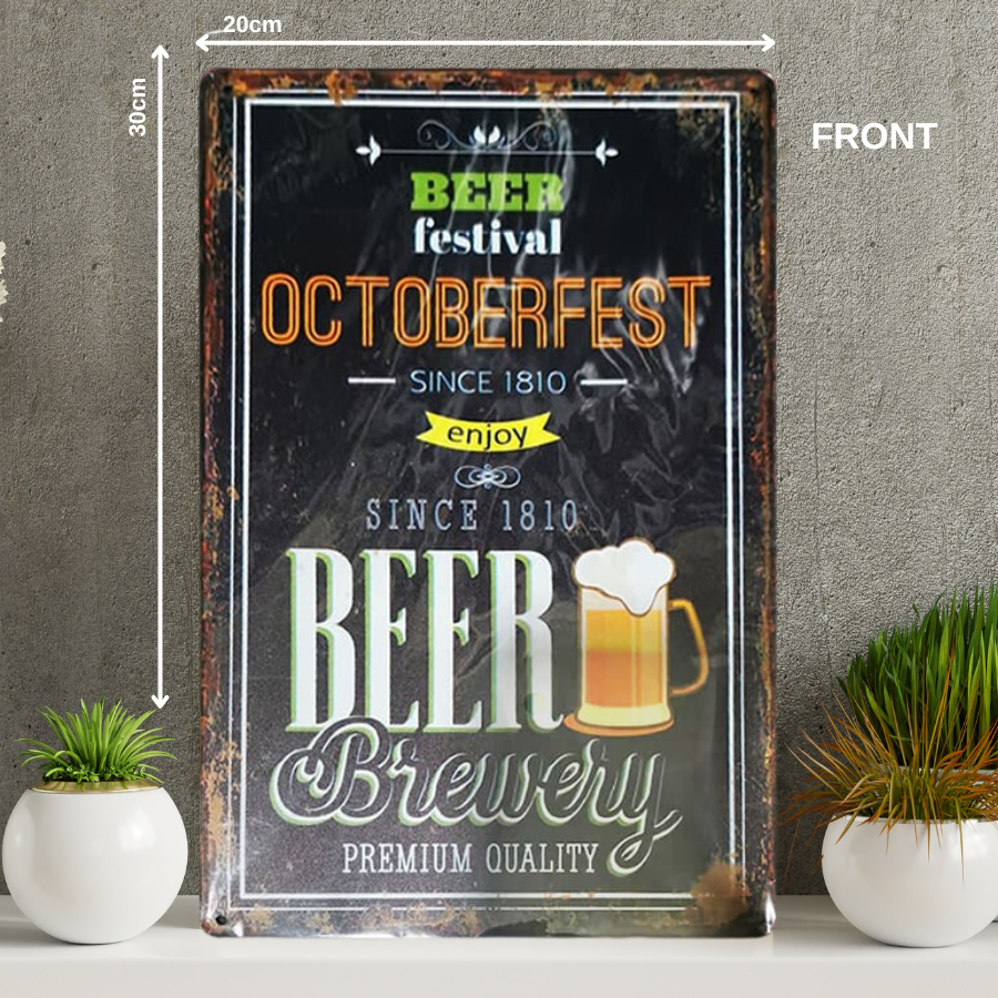 Decors and Beyond Rustic Vintage Beer Signs Metal Tin Plate Home Wall ...