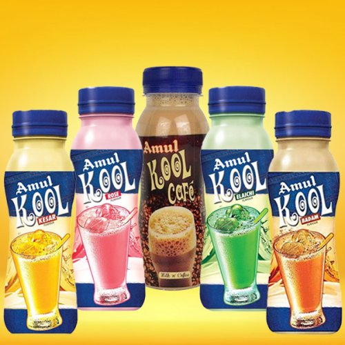 Amul Kool is refreshing milk with taste of , Elaichi, Rose, Badam ...