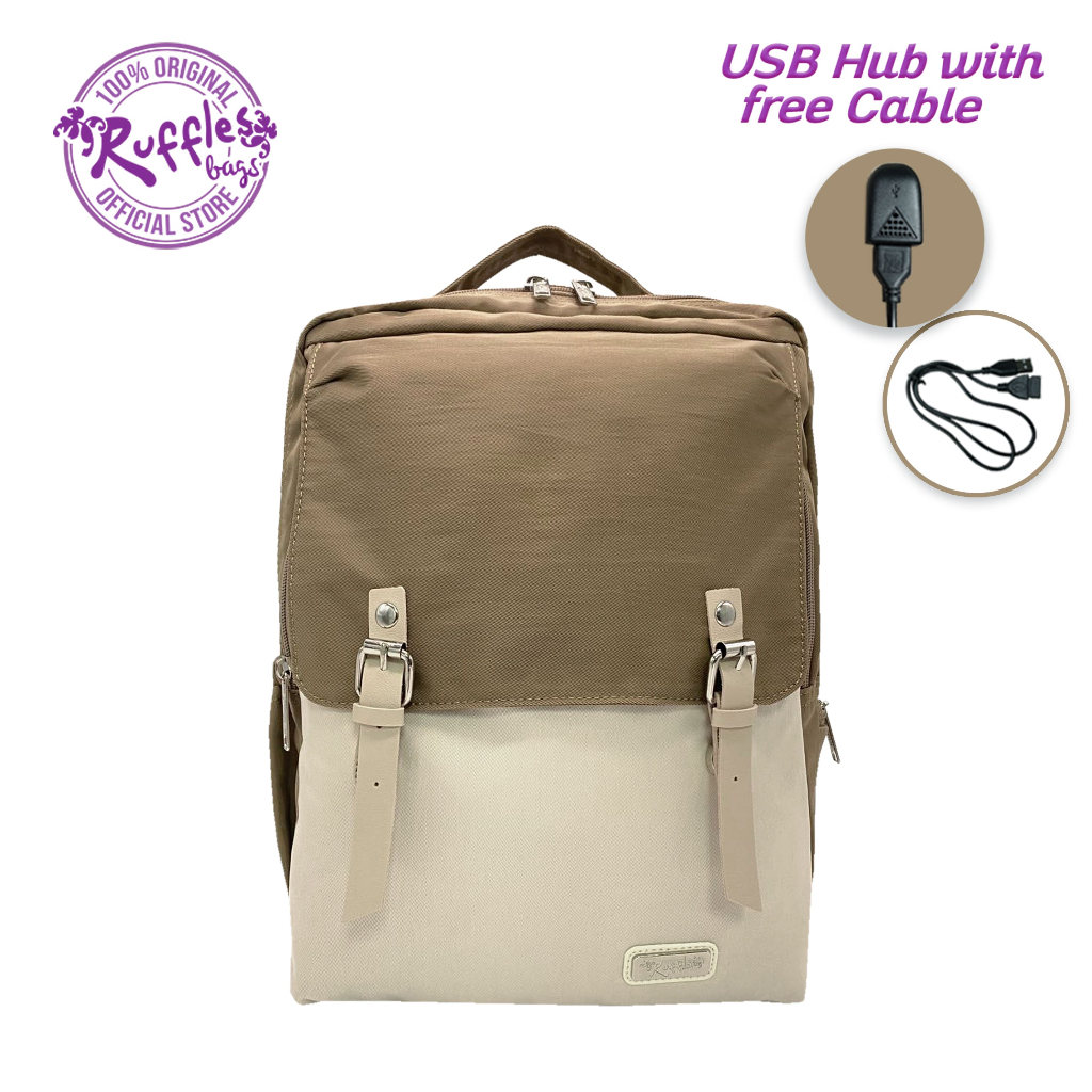 Ruffles Bags Danica Backpack 16" 2 color combination | Shopee Philippines