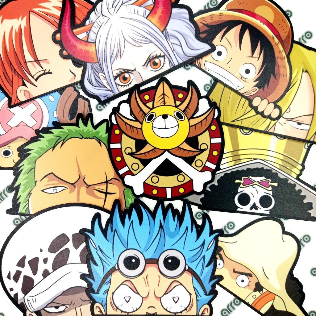 One Piece | Anime Peeker Sticker Waterproof outdoor indoor (Aquaflask ...