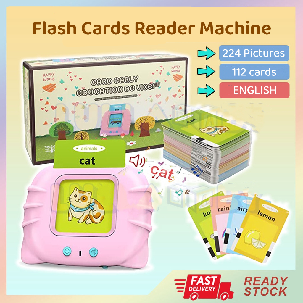 Early Learning Flash Cards Reader Machine Educational Electronic Toy ...