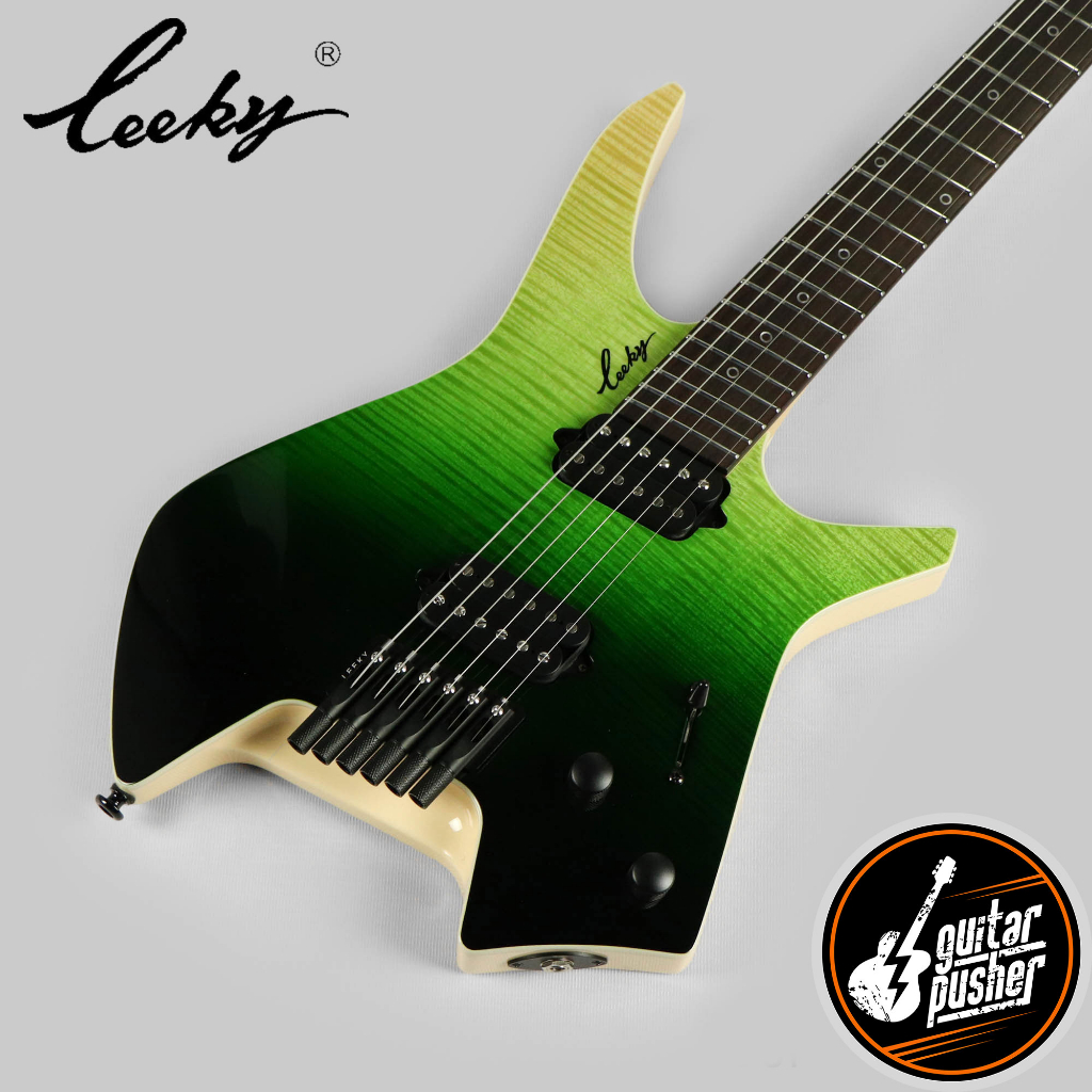 Leeky X-Series X15 Headless Electric Guitar Roasted Basswood Body Maple ...