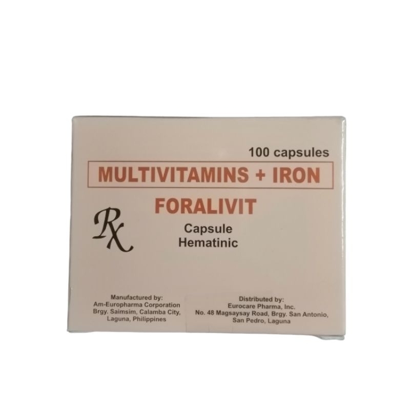 FORALIVIT / APERUSVIT F Multivitamins + Iron 100capsule | Shopee ...