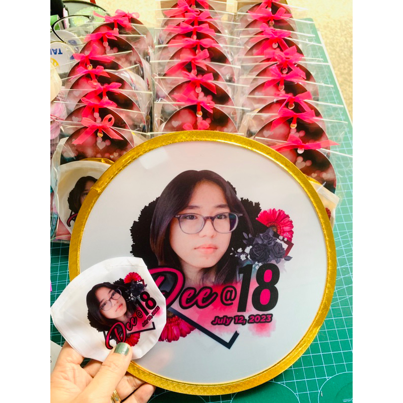 Personalized Foldable Fan/Sublimation Round Fan Colored Lining | Shopee ...