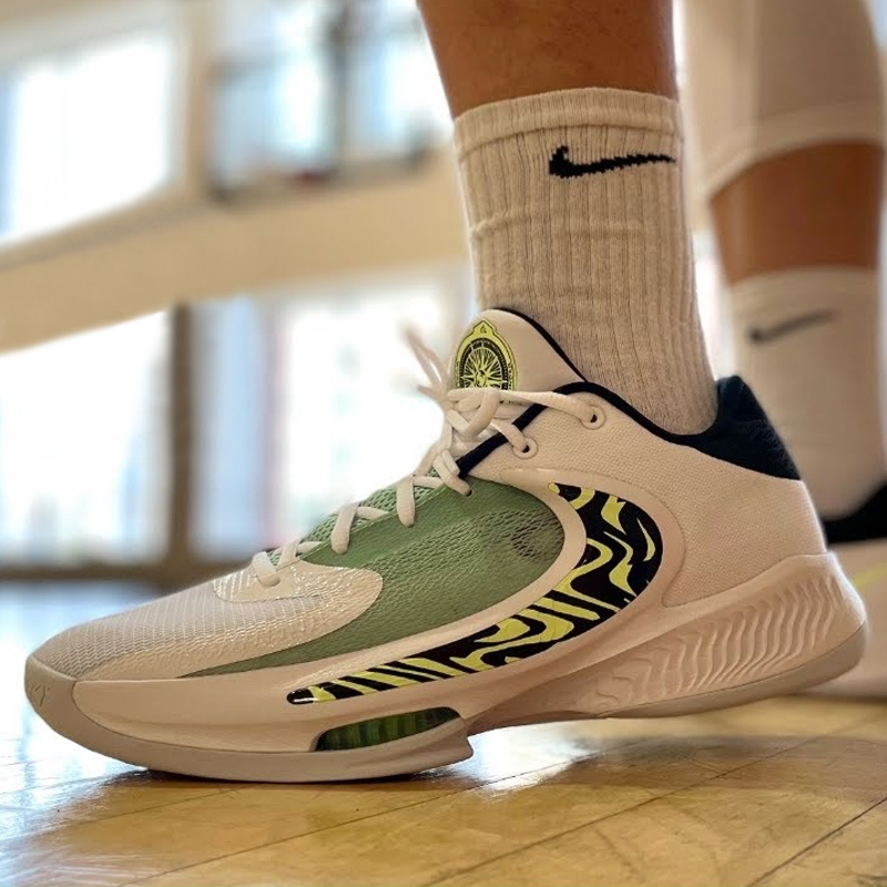 Zoom Freak 4 White Black Green NBA Basketball Shoes For Men OEM Quality ...