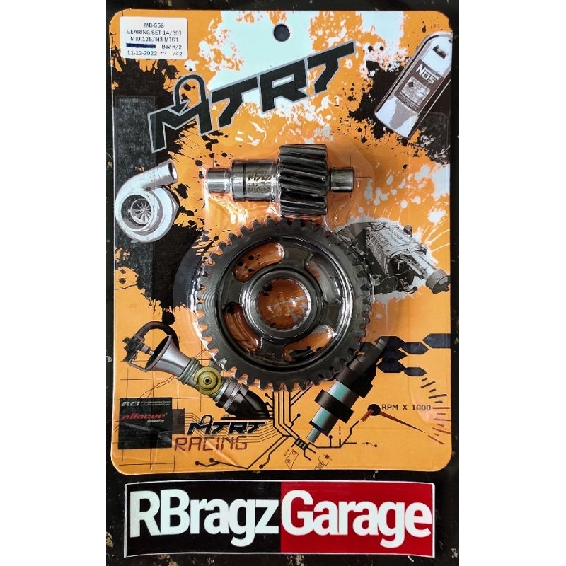 MTRT Gearing Set 14 / 39T, 14 / 38T - Mio i 125 / M3 | Shopee Philippines