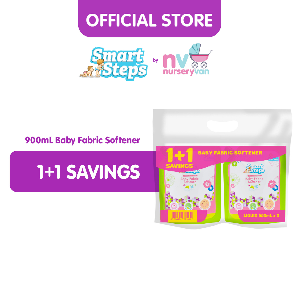 Smart Steps Baby Fabric Softener 900mL 1+1 Savings | Shopee Philippines