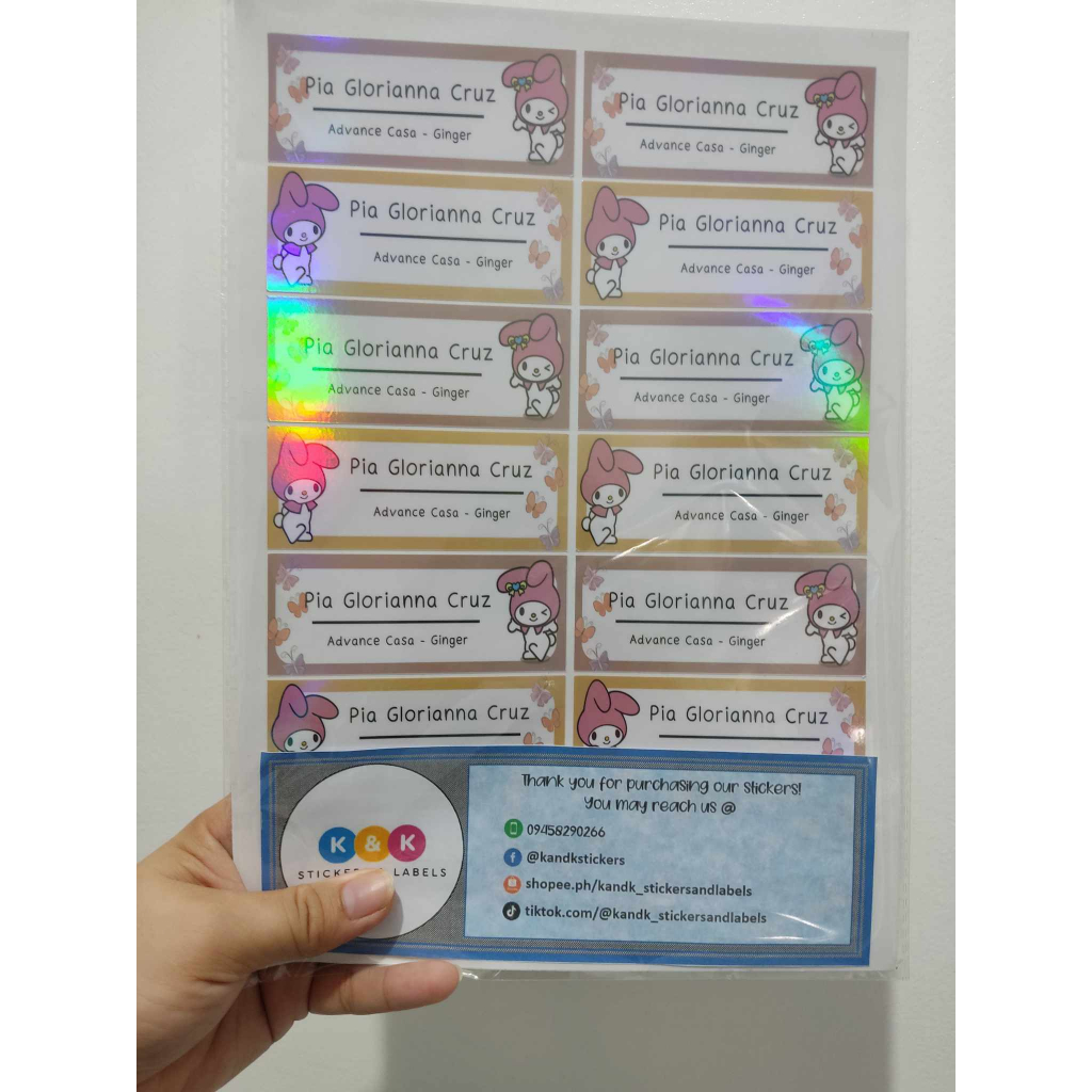 K&Kstickersandlabels Personalized Notebook Stickers/ Labels | Shopee ...