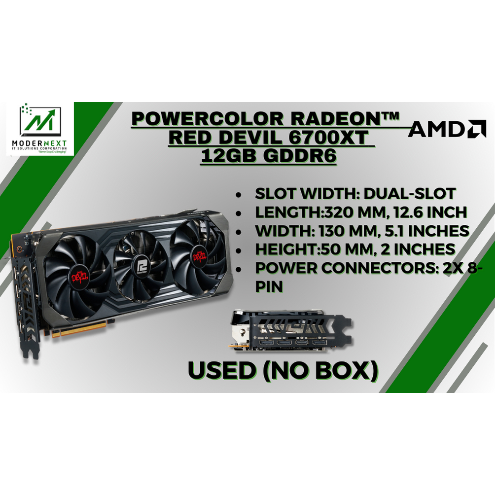 PowerColor Rx 6700 Xt Red Devil 12GB GDDR6 (Used) | Shopee Philippines