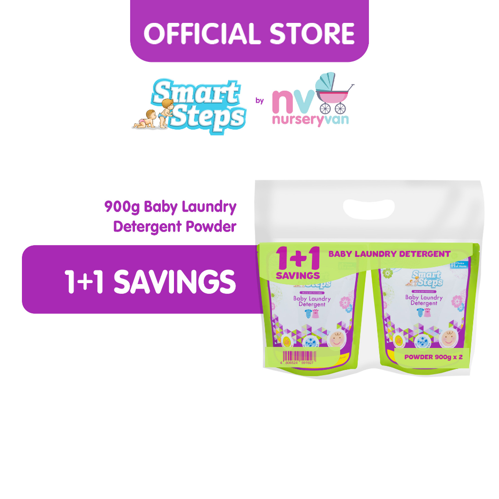 Smart Steps Baby Laundry Detergent Powder 900g 1+1 Savings | Shopee ...