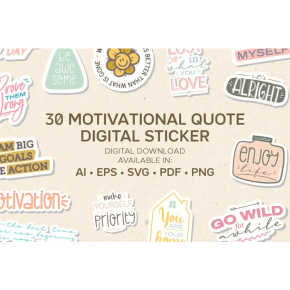 Motivational Quote Digital Stickers | Shopee Philippines