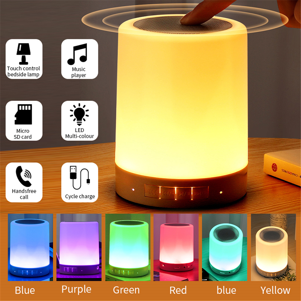 Speaker Portable Bluetooth Wireless Mini Player Touch Pat Light 7 ...