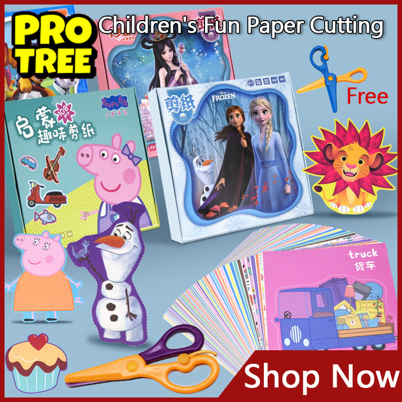 108Pcs Handmade Colour Paper Cut Book Craft Cartoon Handcraft Paper Kid ...