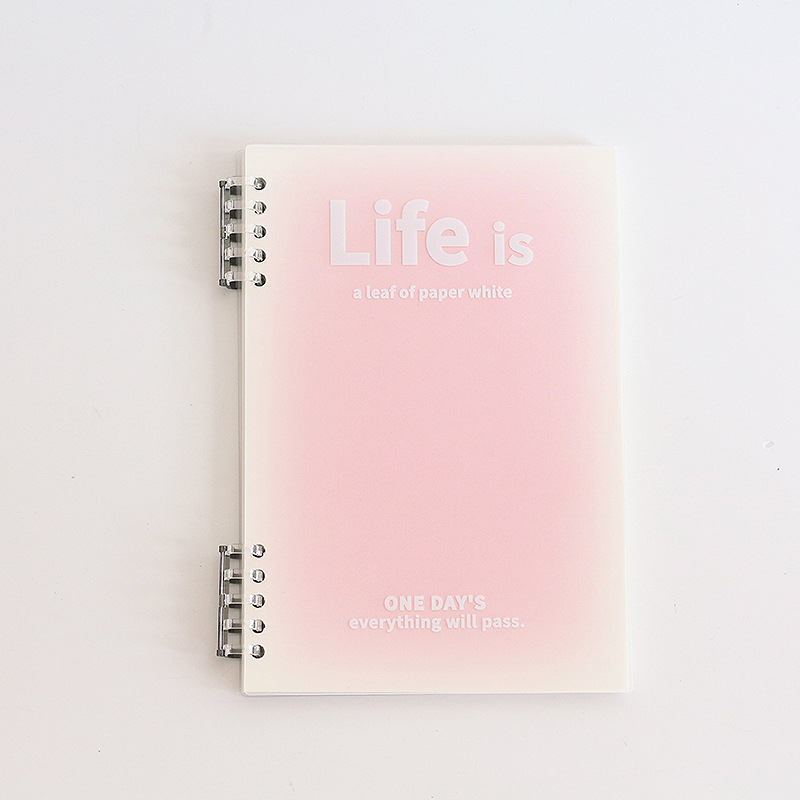 Life is Dreamy Frosted Clear binder with loose leaf and divider 20/26 ...