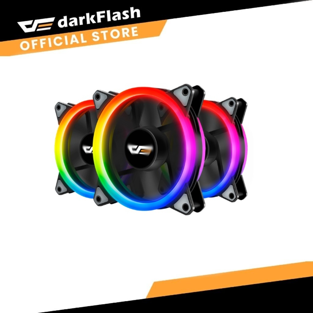 DARKFLASH DM12-F Argb Version Fan 3 in 1 Black | Shopee Philippines