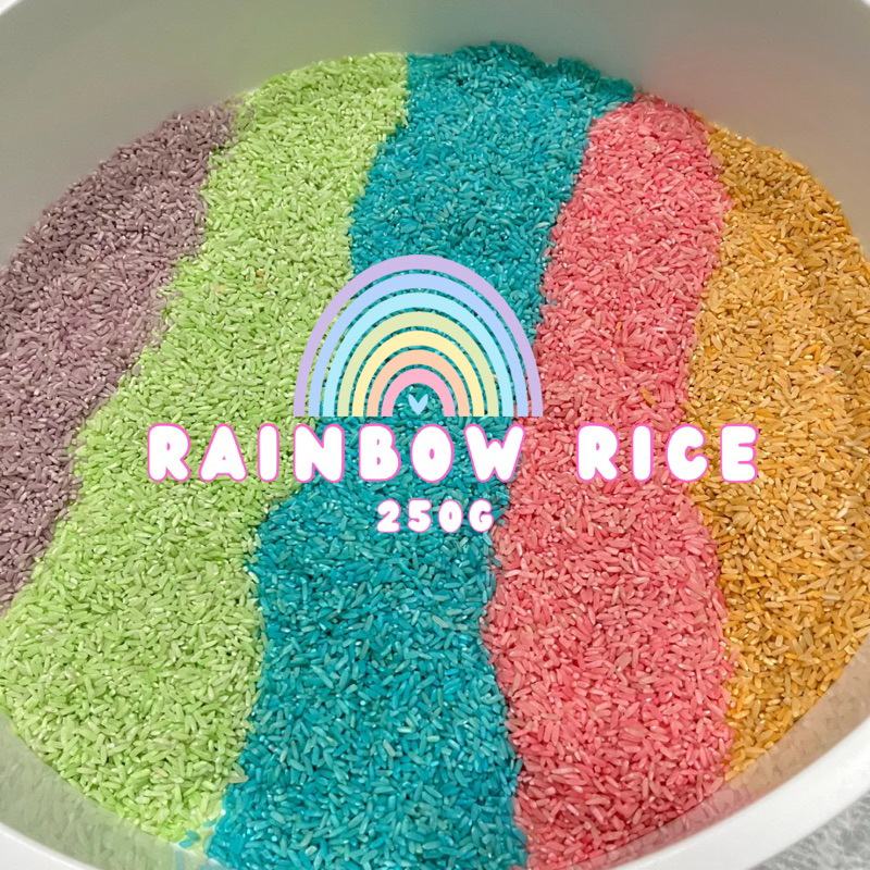 educratePH Colored Sensory Rainbow Rice filler pastel | Shopee Philippines