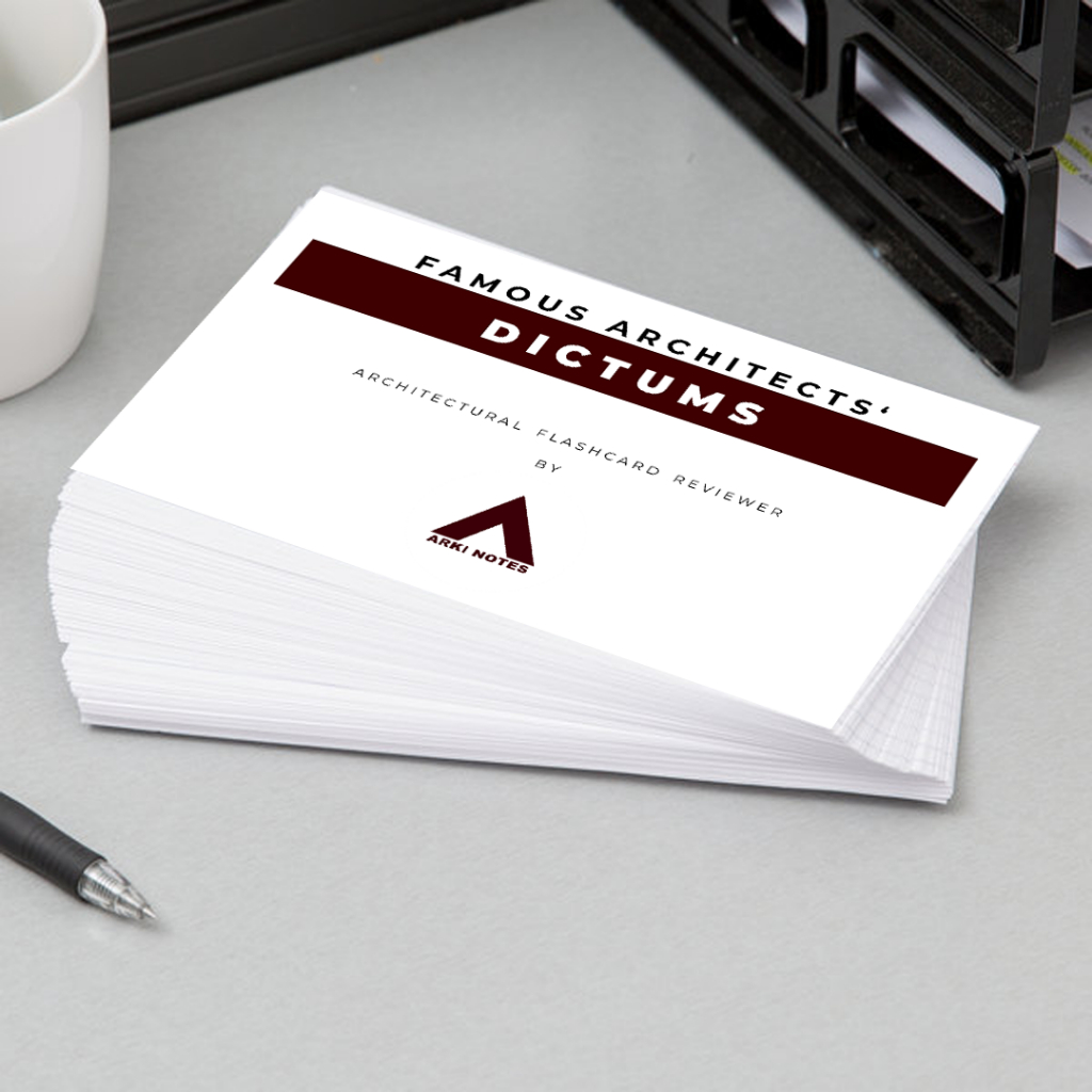 Famous Architects' Dictums | Flashcards | Shopee Philippines