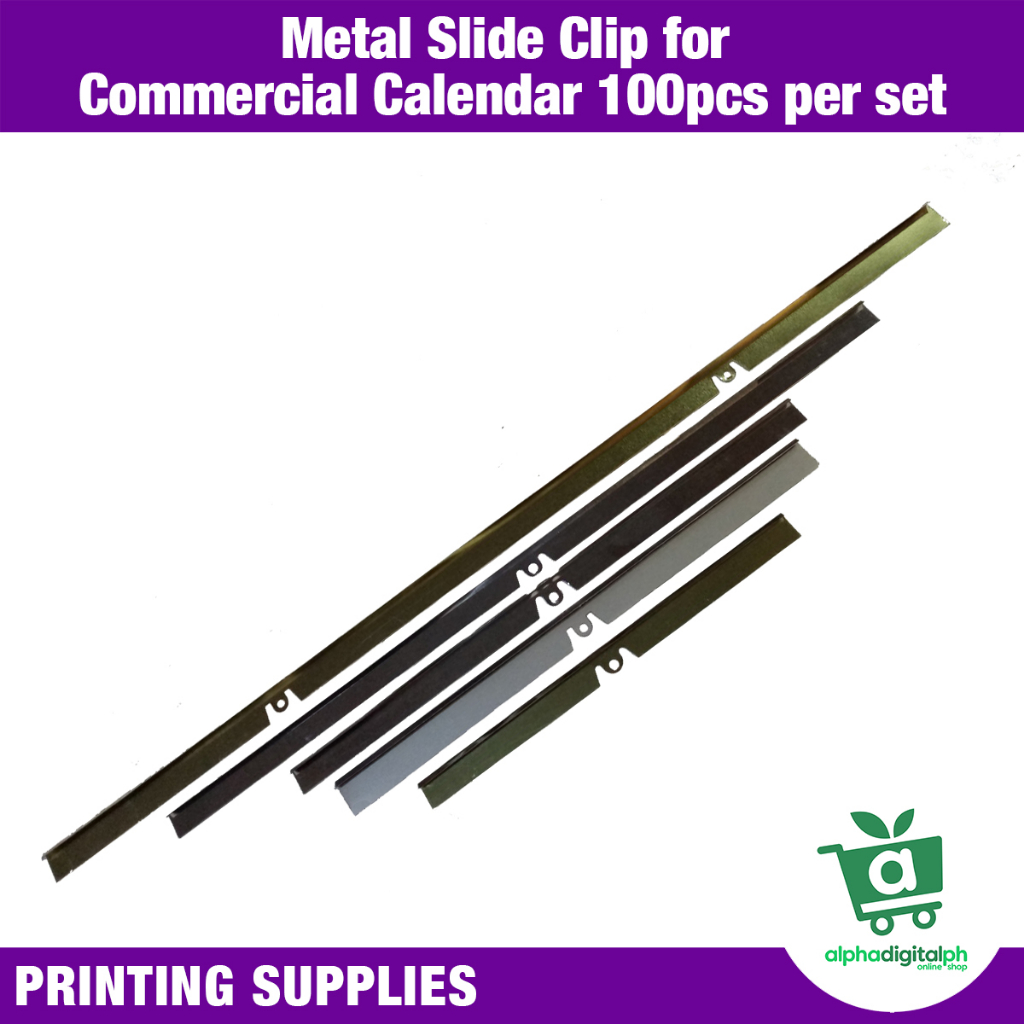 Metal Slide Clip for Commercial Calendar 100pcs per set | Shopee ...