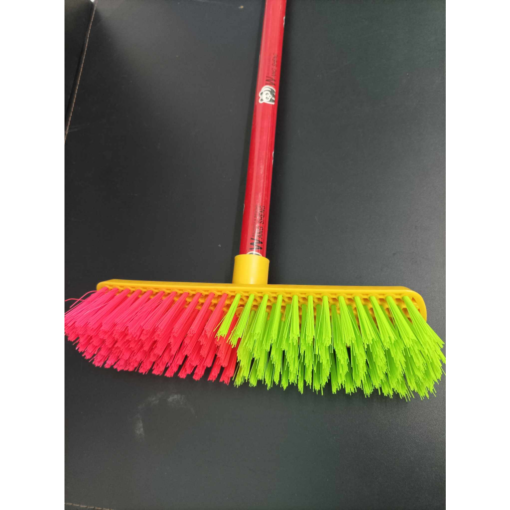 Heavy Duty Plastic Push Brush with Wooden Handle ( 2072 ) | Shopee ...