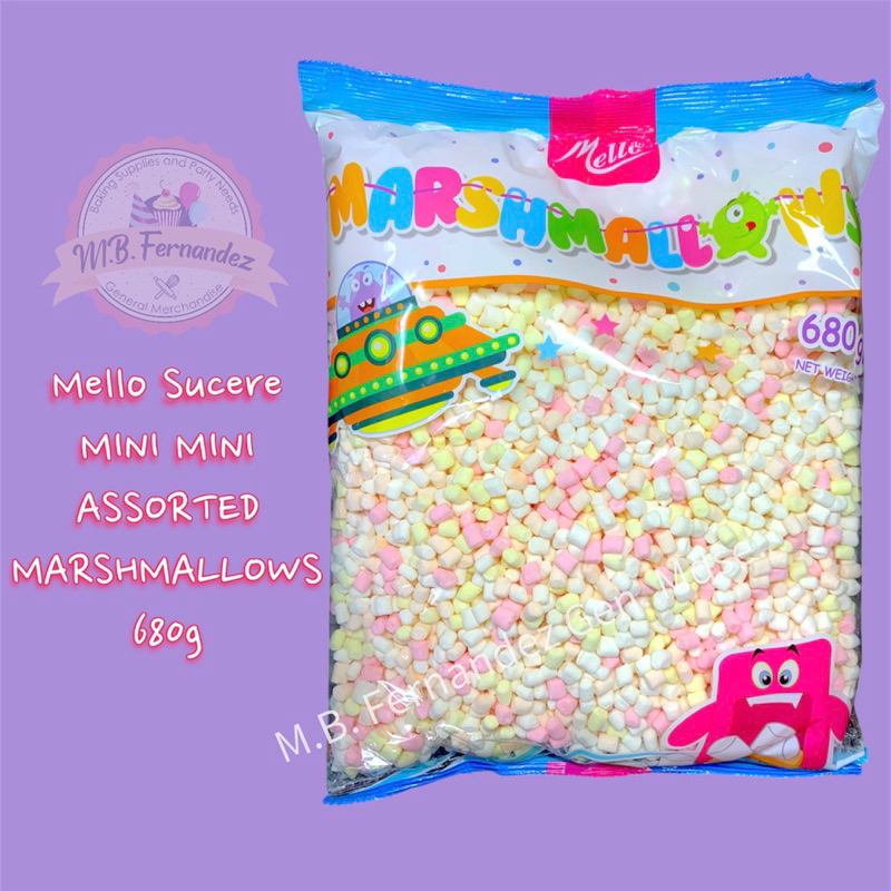 Mello Sucere Mini Mini Assorted Marshmallows Mallows 680g | Shopee ...