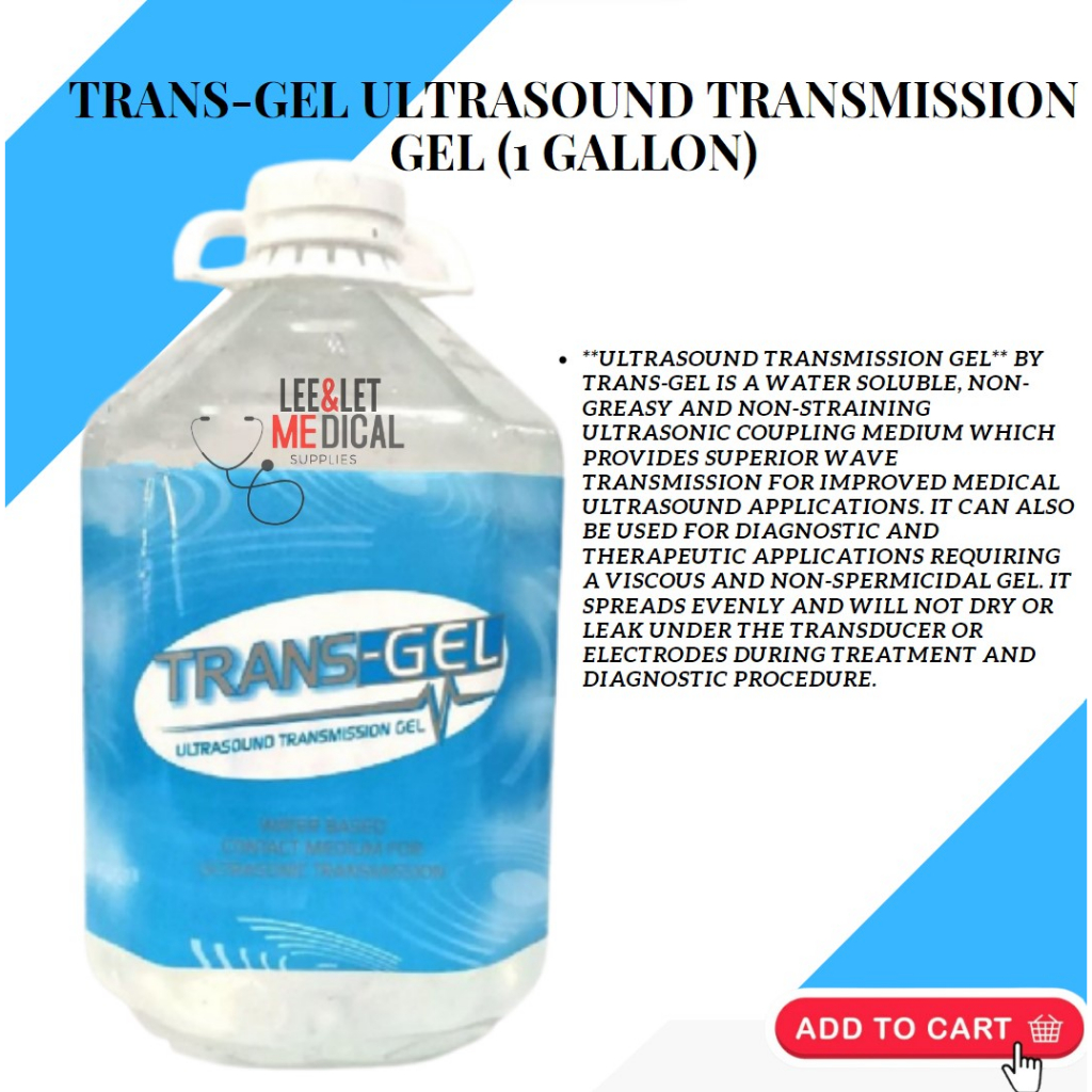 Trans-gel Ultrasound Transmission Gel (1 Gallon) | Shopee Philippines