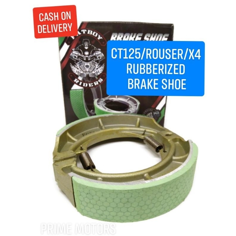 CT125/ROUSER/X4 BRAKE SHOE RUBBERIZED (FATBOY) | Shopee Philippines