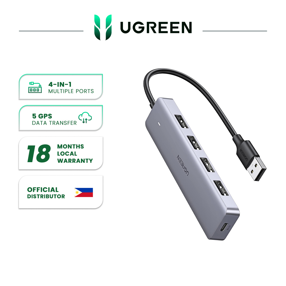 UGREEN USB 3.0 4 Port Hub for Printer, Mouse, Keyboard, HD, Flash Drive ...