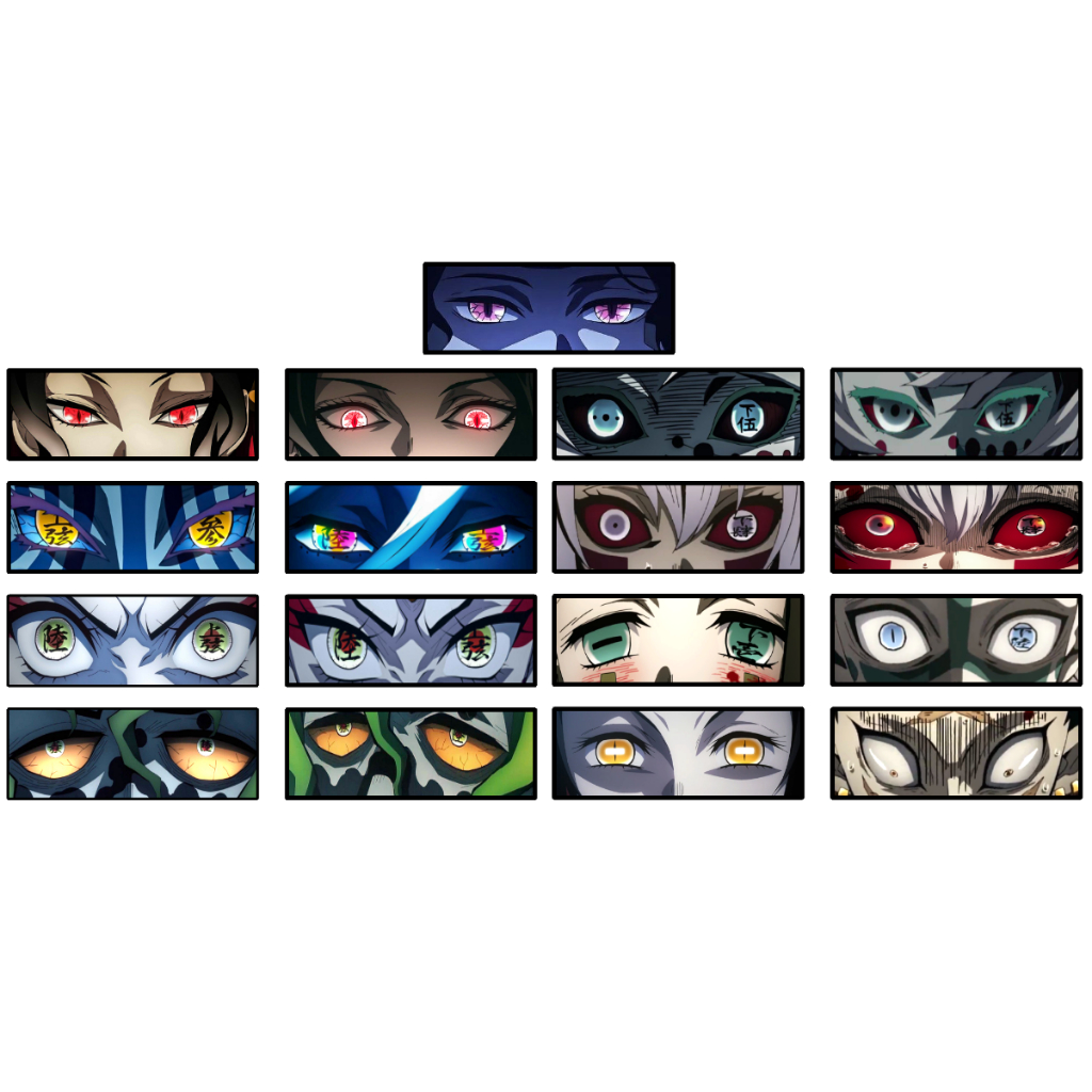 Demon Slayer Demons Eyes Waterproof Vinyl Sticker SOLD PER PIECE ...