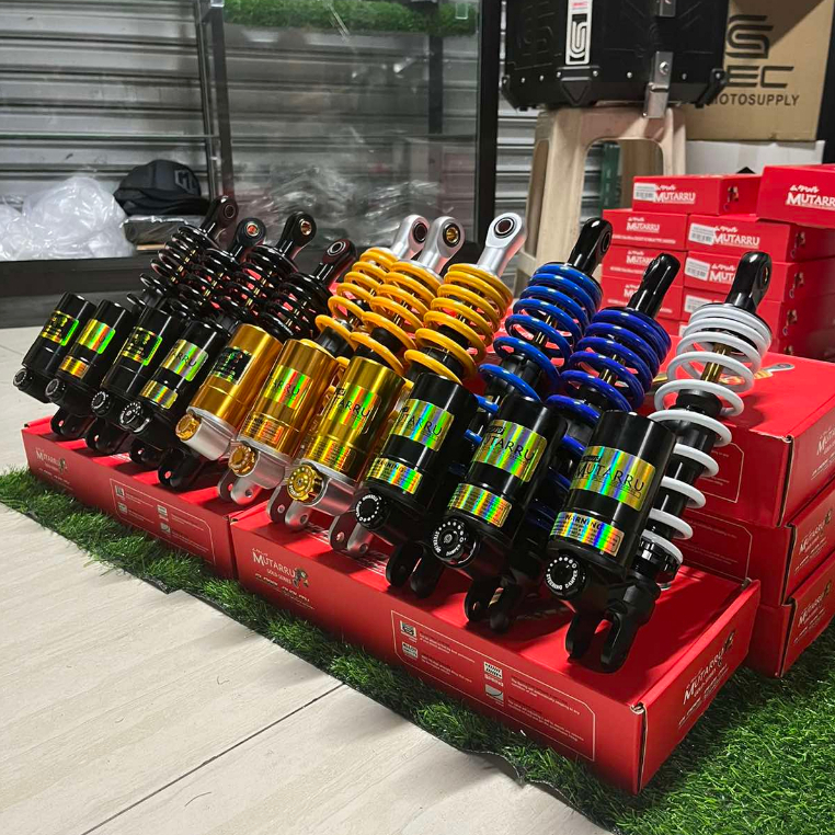 MUTARRU SHOCK PREMIUM INVERTED SHOCK WITH TANK FOR HONDA CLICK / YAMAHA ...