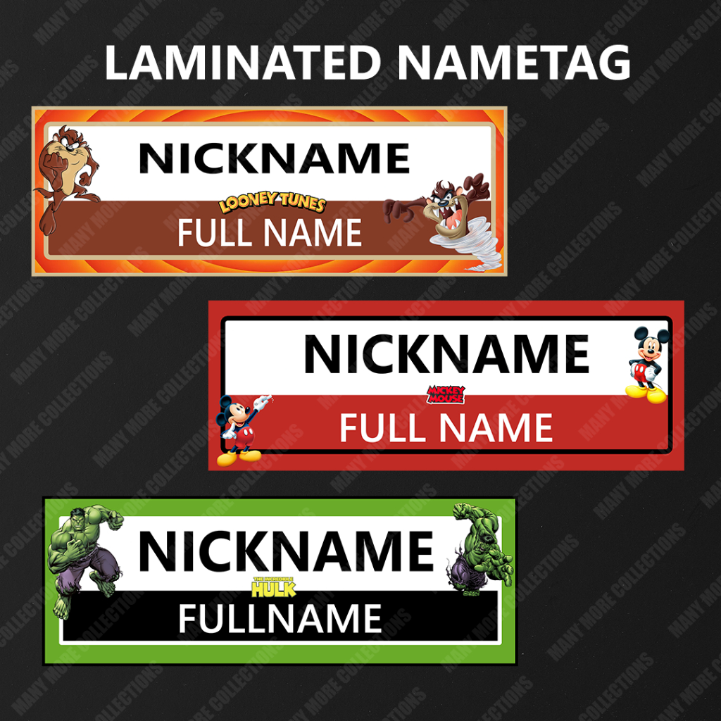 Kids Customized Laminated Nametag for School | Second Batch Design ...