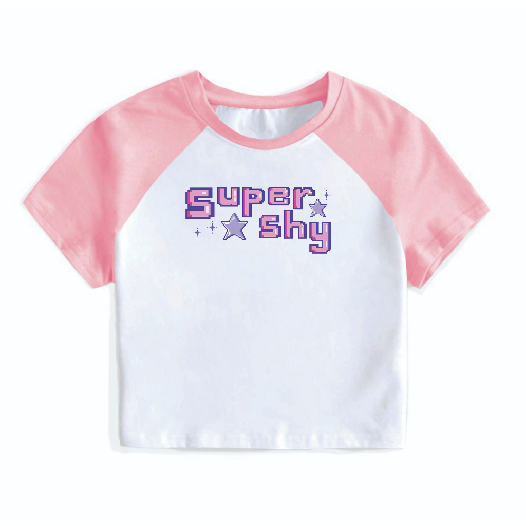 Super Shy 2 N3w Jeans KP0P Crop Top Raglan Slim Fit | Shopee Philippines