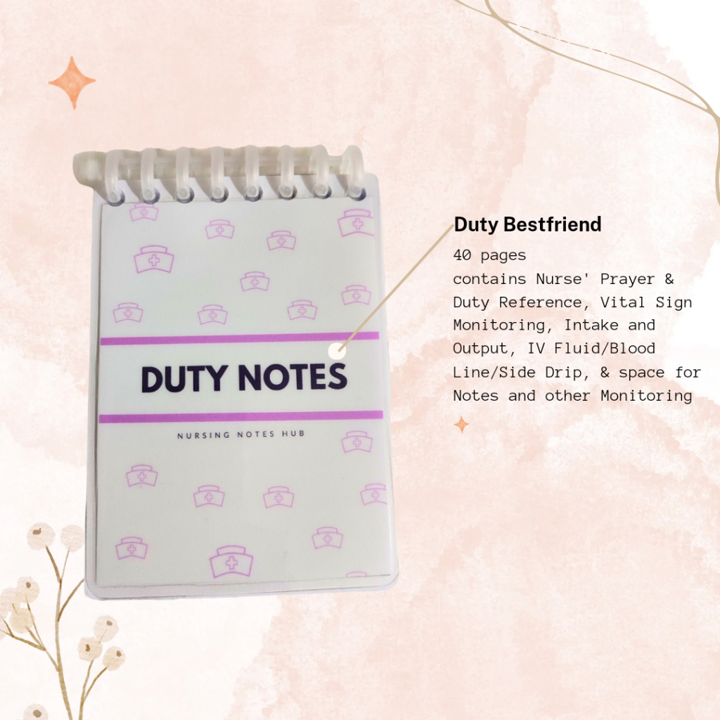 HOSPITAL DUTY NOTES I NURSING NOTES HUB | Shopee Philippines