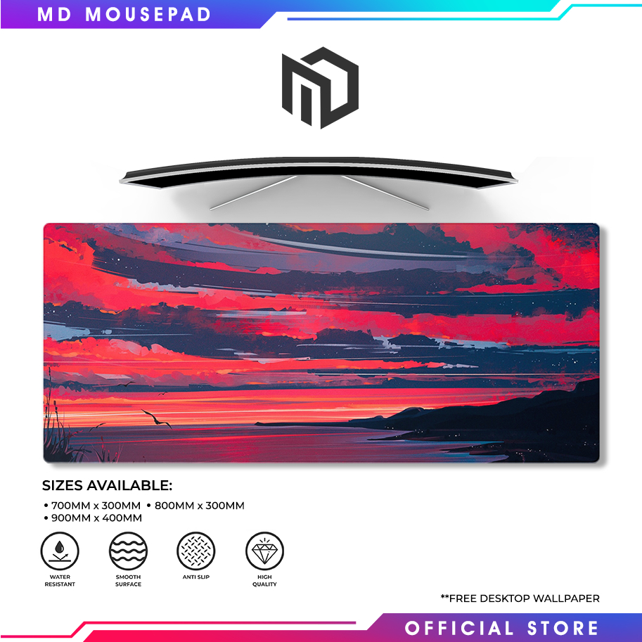 MD Mousepad | Sunset | Extended Large Gaming Mouse pad Deskmat | Shopee ...
