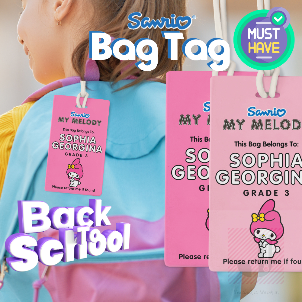 My Melody Luggage Tag | Personalized Airplane Tag | Customized Sanrio ...