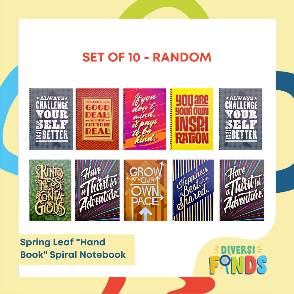 1pack (10pcs) Spring Leaf Spiral Notebook - PICKUPLINES - 6 x 8.5 ...