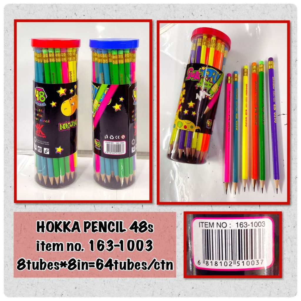 HOKKA Pencil Neon Color 48s 163-1003 | Shopee Philippines