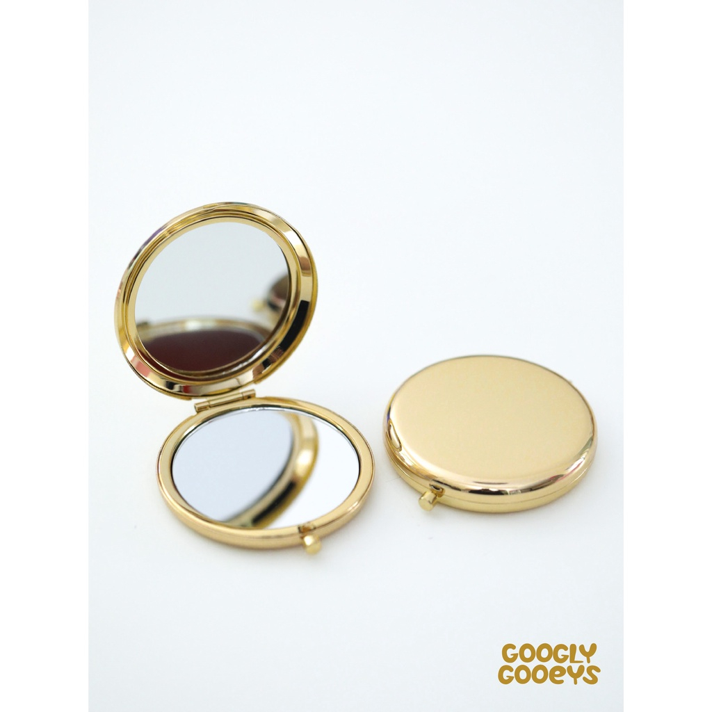 Round Foldable Metal Compact Mirror | Perfect for Wedding Birthday ...